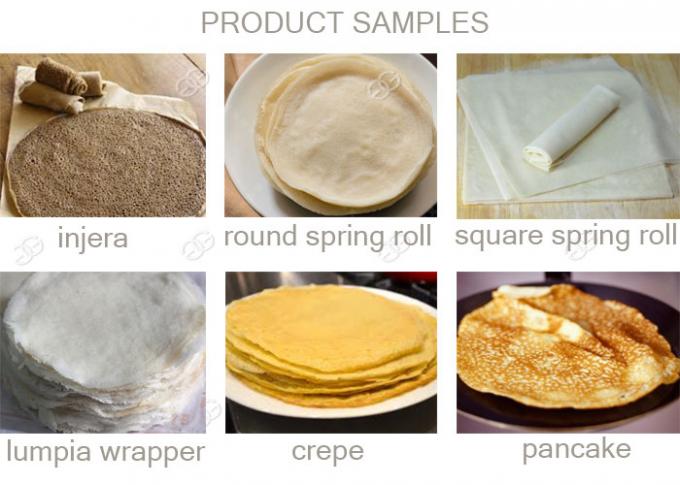 Automatic Injera Making Machine / Spring Roll Wrapping Machine 0.3-2mm ...