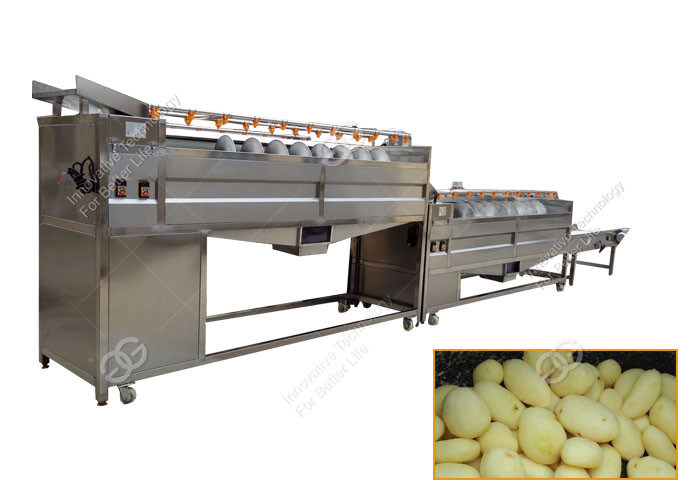 Full Automatic Industrial Potato Washing And Peeling Machine Carrot ...