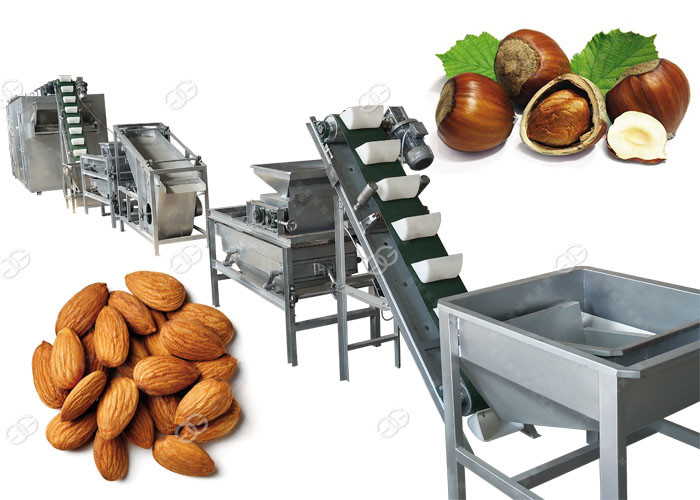 Drying Hazelnut Cashew Nut Shell Breaking Machine For Industry , 500 Kg/H