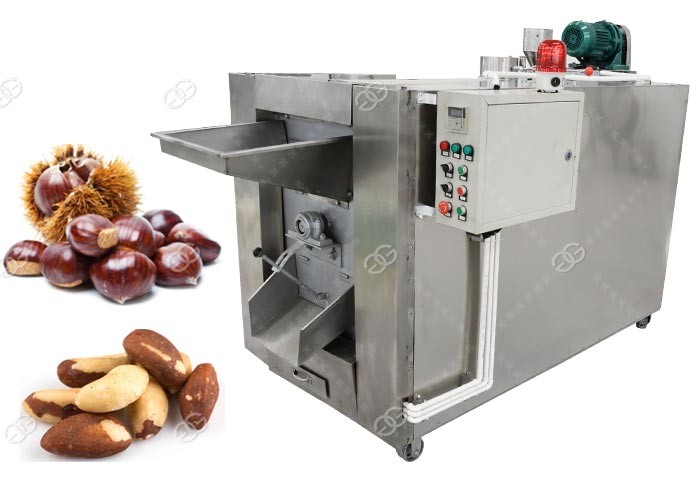 Small Batch Nuts Roasting Machine 100 - 150 KG/H Stainless Steel Material