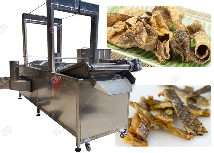 Crispy Fish Skin French Fries Frying Machine Gas Type 100 - 200kg/H ...